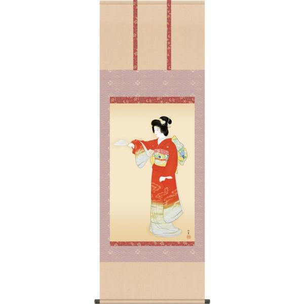 明治の京都下京に生まれ育った女流画家。「一点の卑俗なところもなく清澄な感じのする香り高い珠玉のような絵」、「真・善・美の極致に達した本格的な美人画」を念願として女性を描き続けた。1948年（昭和23年）女性として初めて文化勲章を受章。●幅5...