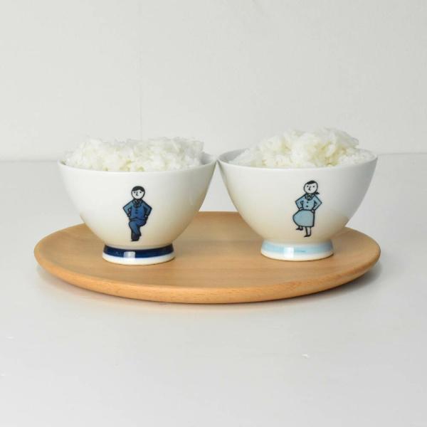 KYU-JISTUシリーズ　飯碗KYU-JITSUシリーズの飯碗に新柄登場！ゆるい雰囲気のサラリーマン・OLの絵柄の飯碗です。産地：長崎県波佐見焼（天龍窯）サイズ：φ10.3×H6cm