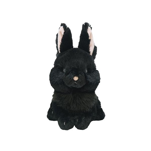 約H17×W12×D16cmふわふわな生地で手触りがたのしめる子うさぎぬいぐるみシリーズ、Lapinou（ラピヌ）手のひらにちょこんと乗る大きさです。