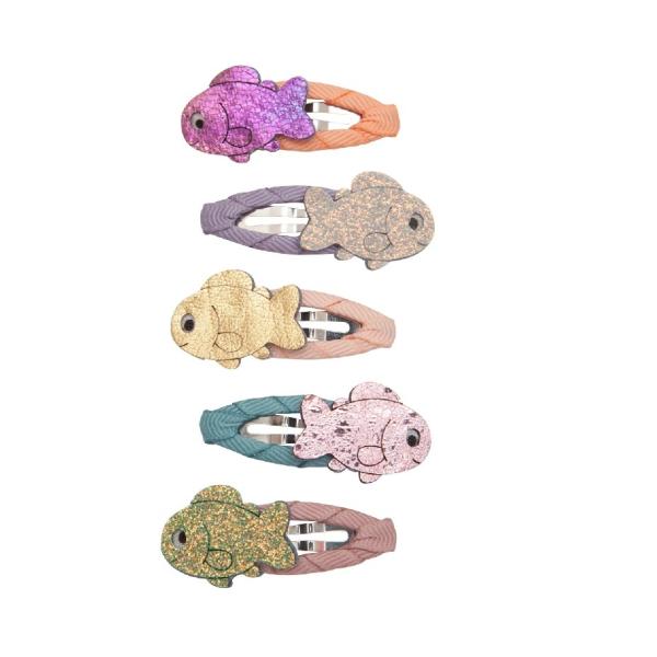 長さ：約4cm（飾りを含まない留め具部分）5個入り※キッズ向け商品です。大人はアクセントとしてお使いいただけますが、一定量以上の毛髪をキープするには大きさや強度が足りませんのでご了承下さい。