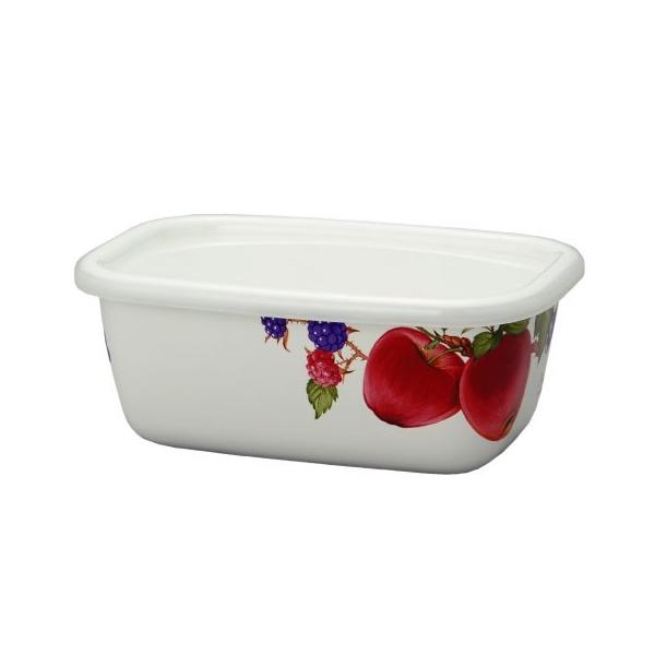 FRUTAS COLLECTION2　フルータスコレクション２　ホーローパック　B型　小  琺瑯　富士ホーロー　HoneyWare　ハニーウェア気品あふれる人気の高い優雅なフルーツ柄で空間を華やかにいろどります