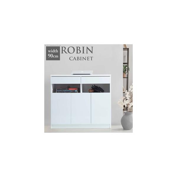 リビング収納 キャビネット チェスト 引出し 白家具 鏡面 ホワイト コンパクト シンプル モダン おしゃれ 北欧スタイル 新生活 リモート 在宅