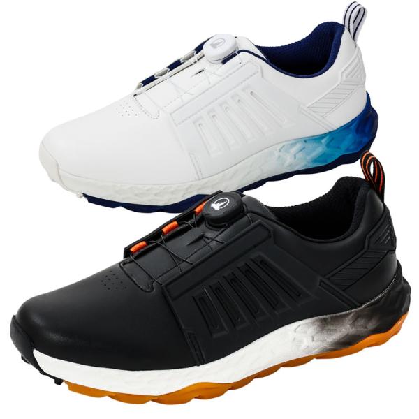 クッション性とサポート性に優れた4E幅広モデル。サイドのTPUパーツはスウィングに壁を作り横ブレを防ぎ、ヒール部のTPUパーツは特に斜面など不安定な場所でプレーをする際に踵をしっかりホールドします。クッション性に優れ長時間のラウンドでも疲れ...