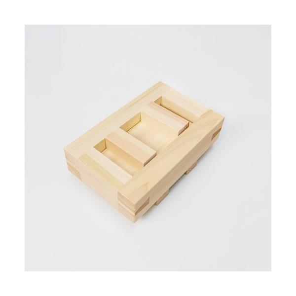 プロが使う業務用の商品です。金属の釘は一切使っていません。型に材料を入れて上から蓋でグッと押すだけ。ご家庭でも簡単に押し寿司が作れます。■サイズ：内寸 約14×5.5×H5cm/外寸 約20×11.5cm■材質：檜（ひのき）※こちらの商品は...