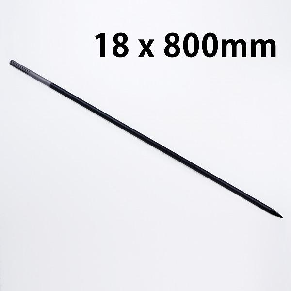 製品仕様■サイズ：シャンク SDS-max18全長 800mm■材質：SKS材(先端)■硬度：56〜60■適合メーカー：マキタ・HiKOKI(旧日立)・京セラ(旧リョービ)ボッシュ・ヒルティ■用途：深いところのはつり作業、炉の解体等■使用業...