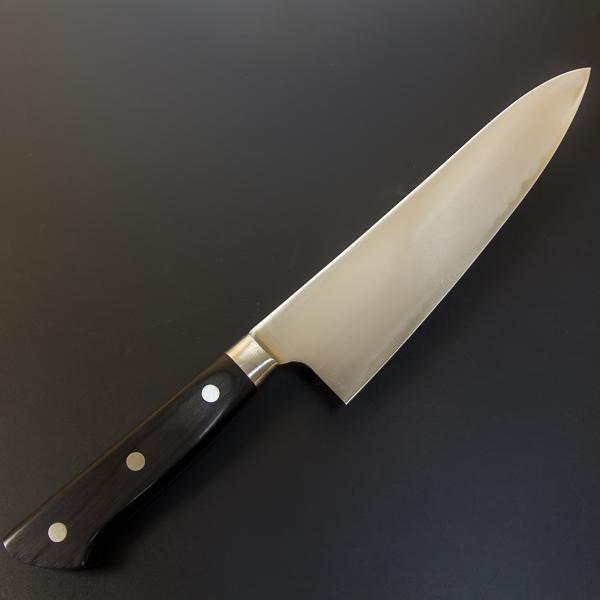 製品仕様  ■サイズ：全長約 339mm　刃渡り約 215mm　厚約1.7mm  ■重量：約 173g  ■材質：    刃 ステン割込み青紙スーパー ツバ付（口金一体式）  ■特徴　　(1)切り刃には日立安来鋼の最高級刃物鋼「青紙スーパー...