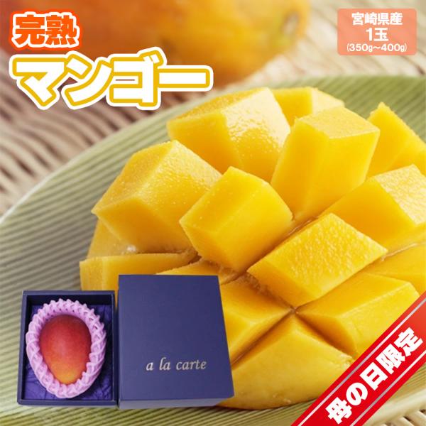 【商品】宮崎県産完熟マンゴー【容量】1玉 約350~450g【発送時期】こちらの商品は、規定期間内に順次発送致します。農作物のため日時指定をお受けすることができかねます。ご理解の程よろしくお願いいたします。