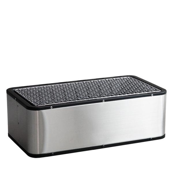 本体サイズ：W450xD245xH164mm重量：4.8kg材質：ステンレス、鉄燃料：炭（木炭）【日本製】