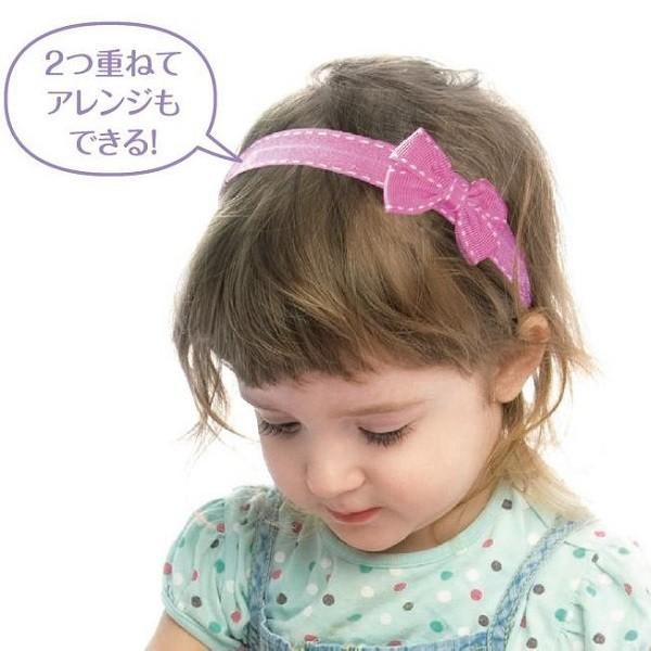 レースとリボンのヘアバンド2個セット！重ねて使うとよりゴージャスになります。リボンバンドには、柔らかな髪でも滑らないソフトラバーが付き、伸縮性のあるゴム素材なので、頭周り約38〜50cmのお子様に着けていただけます。普段着からお出掛けまで、...