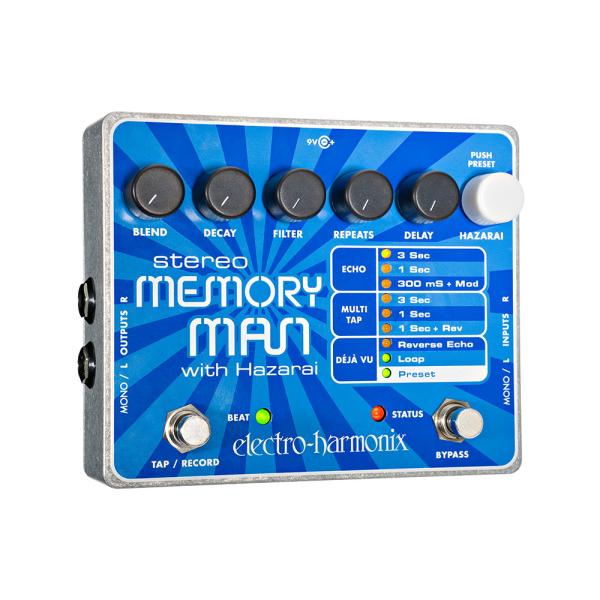 ●Stereo Memory Man with Hazarai Digital Delay/Looperマルチタップ・ディレイ、エコー、リバース・エコー、タップ・テンポ、ルーパーを搭載し、そしてプリセット・プログラムも可能なStereo M...