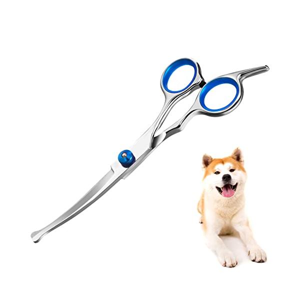 スタイル：ペット用はさみ【ペット専用カーブシザー】カーブシザーは、ただ短かくするだけではなく、丸みを帯びたカットなど、トリミングが可能です。ペットはさみの刃先が丸いのでペットを痛めることもありません。刃がカーブしているため、胴体の局面が出し...
