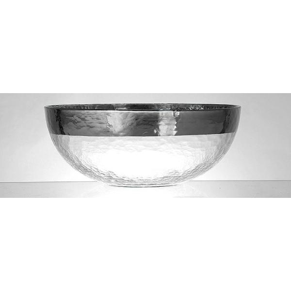 サイズ：H75 Φ205mm　1500ｍｌ 材質：ガラス、ニッケル塗装