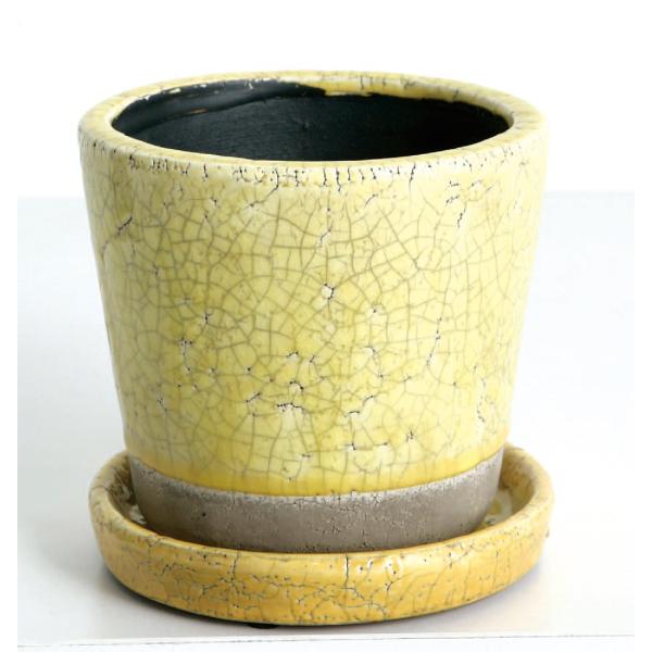 サイズ：Pot H.110 W.125.φ100mmSaucer H.22φ125mm 材質：テラコッタ 特記事項：底穴あり本製品はハンドメイドの為、形・サイズ・焼き色等に個体差があります。表面のキズ・ピンホールや素地部分・底穴周りにヒビが...