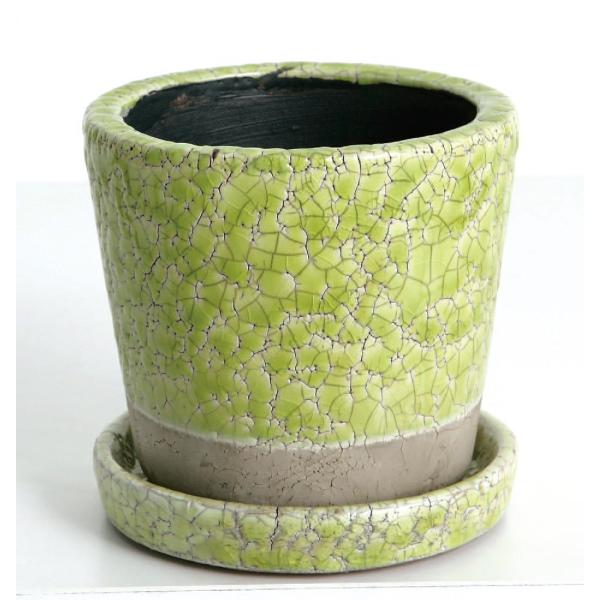 サイズ：Pot H.110 W.125.φ100mmSaucer H.22φ125mm 材質：テラコッタ 特記事項：底穴あり本製品はハンドメイドの為、形・サイズ・焼き色等に個体差があります。表面のキズ・ピンホールや素地部分・底穴周りにヒビが...