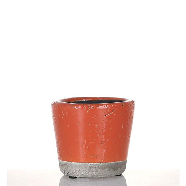 サイズ：H.95 Φ105mm 材質：テラコッタ 特記事項：鉢サイズ：2号鉢目安本製品はハンドメイドの為、形・サイズ・焼き色等に個体差があります。表面のキズ・ピンホールや素地部分・底穴周りにヒビが生じている場合があります。また、釉薬の掛かり...