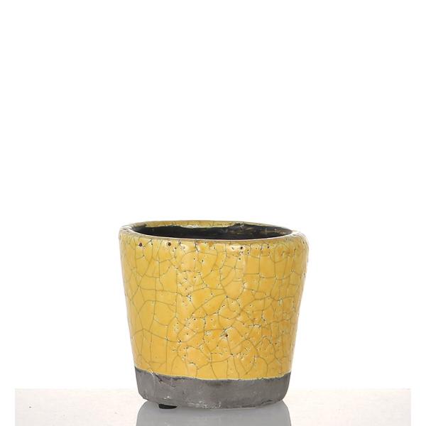 サイズ：H.95 Φ105mm 材質：テラコッタ 特記事項：鉢サイズ：2号鉢目安本製品はハンドメイドの為、形・サイズ・焼き色等に個体差があります。表面のキズ・ピンホールや素地部分・底穴周りにヒビが生じている場合があります。また、釉薬の掛かり...