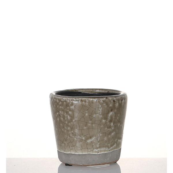 サイズ：H.95 Φ105mm 材質：テラコッタ 特記事項：鉢サイズ：2号鉢目安本製品はハンドメイドの為、形・サイズ・焼き色等に個体差があります。表面のキズ・ピンホールや素地部分・底穴周りにヒビが生じている場合があります。また、釉薬の掛かり...