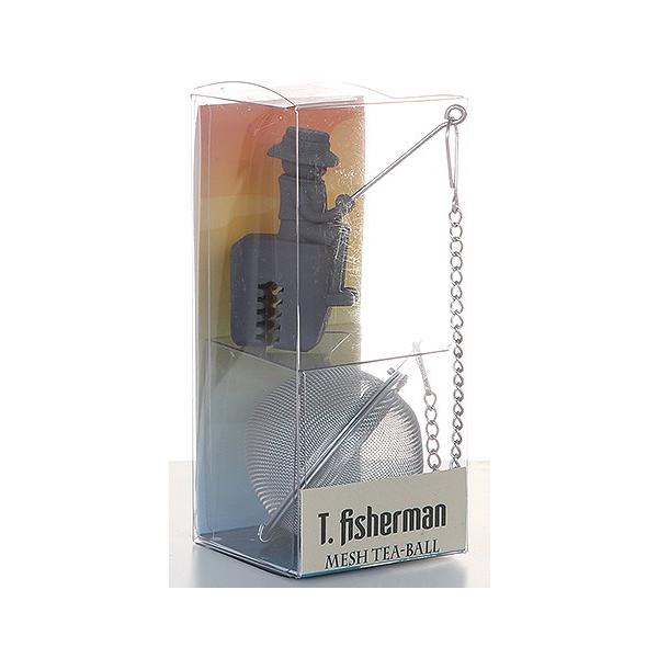 サイズ：Fisherman H.55mm W.22mmStrainer φ50mmChain L.100mm 材質：18-8ステンレススチール、シリコン