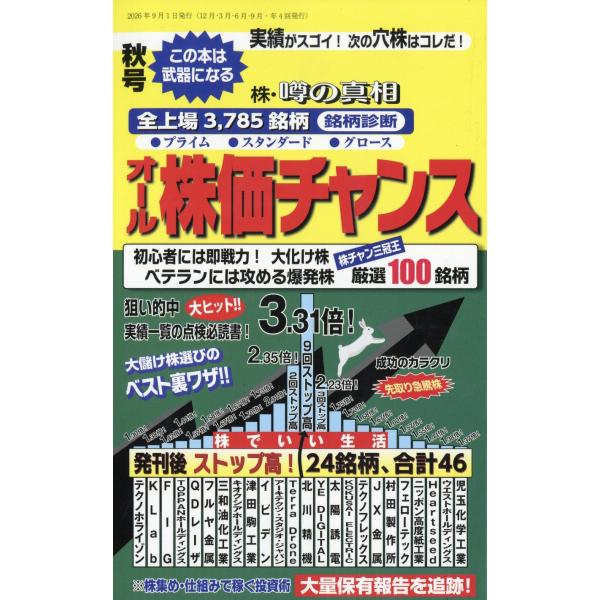 出版社名：産業と経済（中央区新川）発行年月：20260901雑誌コード：12125キーワード：オールカブカチャンス