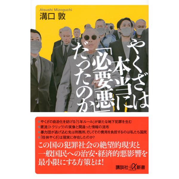 出版社名：講談社著者名：溝口敦シリーズ名：講談社＋α新書発行年月：2026年03月キーワード：ヤクザ ワ ホントウ ニ ヒツヨウアク ダッタノカ、ミゾグチ,アツシ
