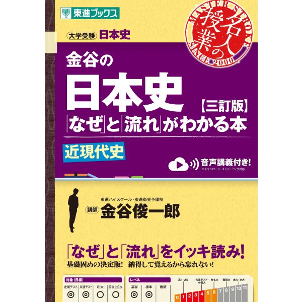 出版社名：ナガセ著者名：金谷俊一郎シリーズ名：東進ブックス　大学受験名人の授業シリーズ発行年月：2025年03月版：三訂版キーワード：カナヤ ノ ニホン シ ナゼ ト ナガレ ガ ワカル キンゲンダイシ、カナヤ,シュンイチロウ