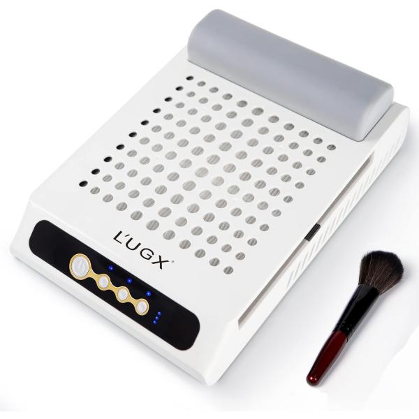 【商品情報】【充電式ポータブル】L'UGX ネイル集塵機は大容量のリチウムイオンバッテリーを搭載し、フル充電で8時間に達します。 いつでもどこでもワイヤレスで使用でき、とても便利です。 女性の贈り物にぴったりです。【低騒音&amp;集塵力調...