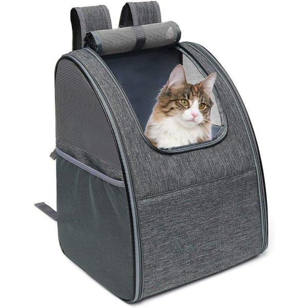 猫バッグ キャリー - 折りたたみ可能なペットのハンドバッグ 折り畳み可 携帯便利、この猫バッグには、7キロ未満の猫や小型犬を入れることができます、非常に通気性、ドライブ/キャンピング/旅行/通院/災害避難用 ペットバッグ