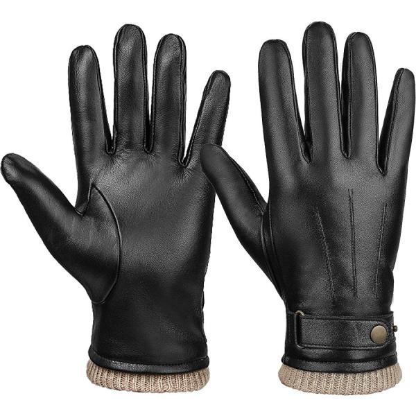 素材構成: ラムー革（羊本革）、ウール【本革材質】柔らかく革の目が細かい高級ラム革（シープスキン）を使用しております。とても上質な手触りと軽さが特徴で、保温性に優れています。使い込むうちにより、柔らかくなり手に馴染み、愛着が湧いてきます。【...
