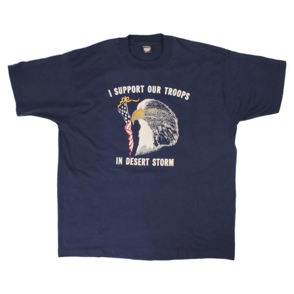 I SUPPORT OUR TROOPS Tシャツ 古着　USA製 90's スクリーンスターズ 【メール便可】メンズ　半袖 Tシャツ