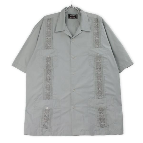 古着 Maximos キューバシャツ 特大サイズ　半袖 メンズ　半袖シャツ メキシカン