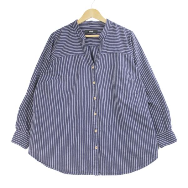 古着 Zizzi レディース　ストライプシャツ  【メール便可】レディース長袖シャツ
