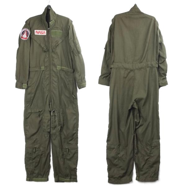 米軍　サマー フライトスーツ 難燃　NASA ALT パッチ付き つなぎ 古着メンズ　ミリタリー オールインワン　