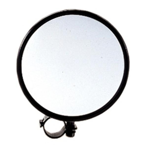 爆買【置き配非対応】ミラーサイズ：丸130φ鏡：平面ボディ色：黒重量：約280g鏡材質：ガラスボディ材質：ビニ鋼板　取付金具付。●穴あけ不要で取付が簡単です。●ステーの径の大きさは25φまでOKです。（パッキンで調節可）●既存のミラーのフォ...