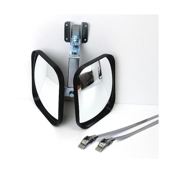 ※ステンレスベルトは一度締め付けを始めると、途中でゆるめる事はできません。角度自在のピボット式。ガレージミラー、カーブミラーをお探しの方に。事故防止、安全の確認や、防犯、店舗での万引き防止などに。サイズ 角170×150mm曲面R 300m...