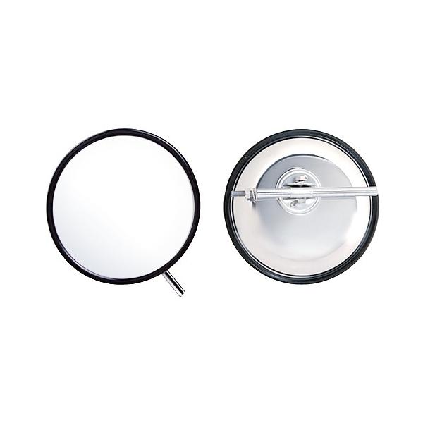 【置き配非対応】【丸210φmm】ステンレス 平面ミラー 補助ミラー 取付ステー径：19φ〜28φまでOK(U字金具28φ・22φ付き) 日本製■ミラーサイズ：丸型 210φ ■鏡材質：ガラス■ボディ材質：ステンレス/丸棒■鏡形状：平面■枠...