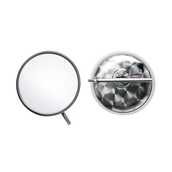 【置き配非対応】■ミラーサイズ：丸型 210φ ■鏡材質：ガラス■ボディ材質：ステンレス（ウロコ柄）/丸棒■鏡形状：平面■枠色：グレー（樹脂）■重量：約680g■取付金具付（28φまでOK）、パッキン付。■備考：※1枚入り