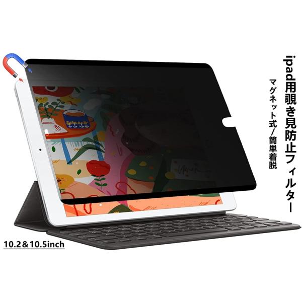 ★【個人情報をきちんと保護】正面を中心に60°(左右各30°)以外の角度からは画面が真黒になり見えなくなる為、個人情報がしっかり保護されます！※本商品は横向きタイプです。縦向きでは覗き見防止効果がありませんので、ご使用の際はipadを横にし...