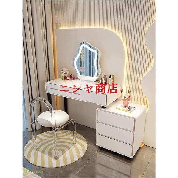ドレッシングテーブルのデザインにより、寝室やバスルームの角に密接に適合し、スペースを節約し、化粧品の保管と適用に適したコーナーを作成します。化粧品、香水、メイクアップエッセンシャルを保管するための十分なスペースを提供して、すべてのメイクアッ...