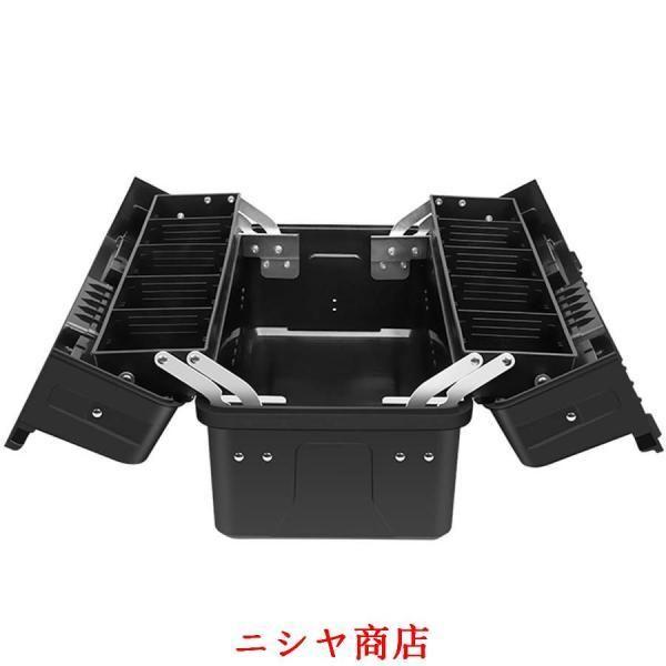 ★多機能ツール収納ボックス：3層折りたたみツールボックス。 21インチの大きな折りたたみ式電動工具と手工具収納ボックス。★3層：収納ボックスには3つの層があり、さまざまなツール用に収納できます。 ツールの保管をより整頓します。蓋部小物入れ?...