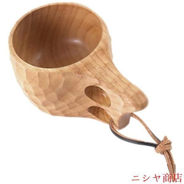 ★高品質な材質： 耐久性と実用性を兼ね備えた天然ゴムの木材を使用する。無臭で、無毒で、安心して使えることができます。全体が彫刻され、素朴な質感の滑らかな表面に2つの固定穴と革のロープが付いているので、バックパックやキッチンに簡単に掛けること...
