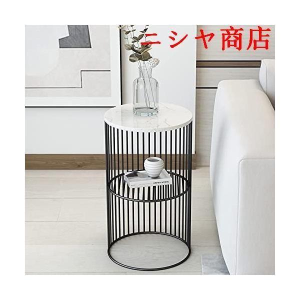 高品質のプロセス：デスクトップのこの製品は、透明な風合いと強い支持力で、大理石でできています。錬鉄製のブラケットは高温、無錆、長寿命で塗装されています。2層収納スペース：この頑丈なサイドテーブルの古典的なユニークなファッション、シンプルでス...