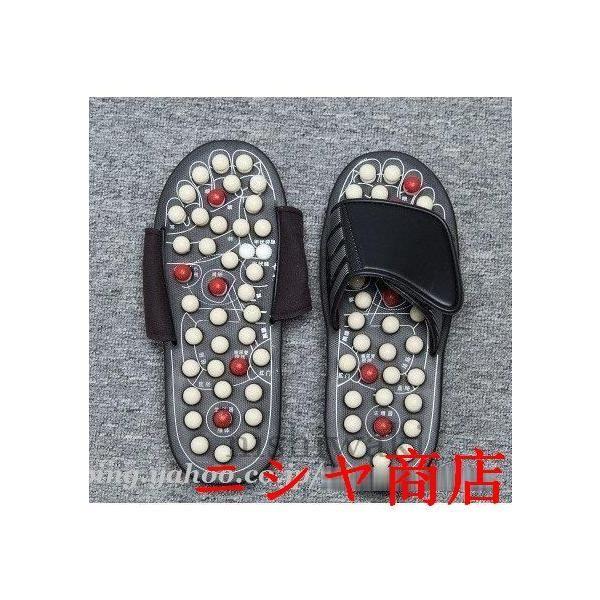歩くたびに突起が伸縮し、気持ちよく足つぼをマッサージしてくれます。足だけでなく体（臓器）にもやさしいサンダルです。お風呂上がりや料理の間などに１日10分履くだけで足の疲れが緩和されます。足幅の調整可能です。血行を促進、足のだるみやむくみ、疲...