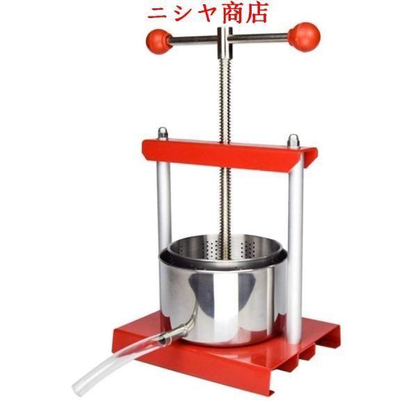 材料：内部のバレルは磁石によって吸うことができる430の食品等級のステンレス鋼です。 6Lプレスプレスプレート：7MM厚のアルミプラテン、構造はより頑丈でより多くの圧力に耐えます。それは特別に自家製ワインのために作られています：純粋な手を押...