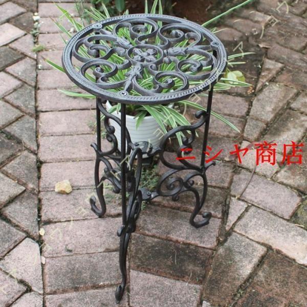 材質：鉄製サイズ：直径28×高さ50cm★丈夫で耐久性火薬塗装仕上げの耐久性のある金属管製。 それは防錆性であり、重い植木鉢に耐えることができます。木製の製品より水や錆に強く耐候性に優れているので、長時間使用しても劣化が少なく、長くお使いい...