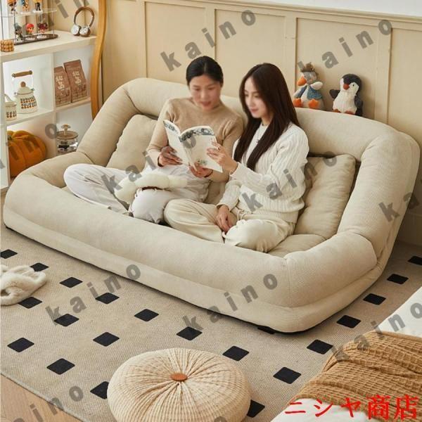 ●【レイジーソファチェア】：背もたれ付きの座面で、ゆったりとお寛ぎいただけます。読書、テレビを見る、ゲームをする、寝る、休むに最適です。●【6段階調節&amp;amp;amp;amp;超快適な座り心地】このソファの座り心地は自由に調節できま...