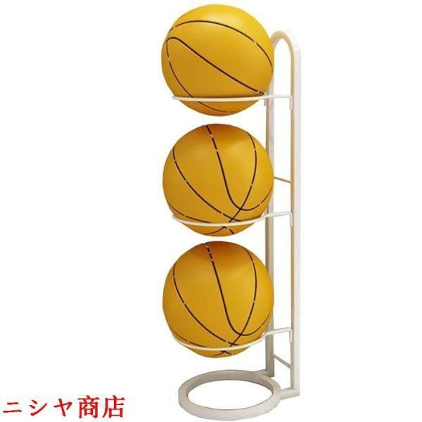 材質：高品質の炭素鋼製で、頑丈で耐久性があります。高温ベーキングペイント、防錆技術を使用しており、変形やひび割れが発生しにくい。スポーツボールは含まれていません。省スペース: 直立した3段バスケットボール収納ラックは、多くのスペースを取らず...