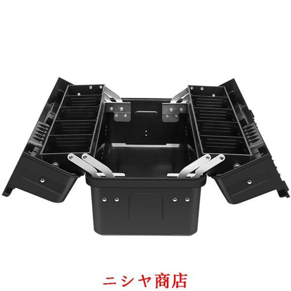 ★多機能ツール収納ボックス：3層折りたたみツールボックス。 21インチの大きな折りたたみ式電動工具と手工具収納ボックス。★3層：収納ボックスには3つの層があり、さまざまなツール用に収納できます。 ツールの保管をより整頓します。蓋部小物入れ?...