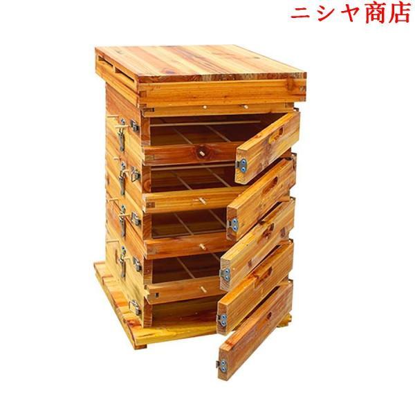 【高品質】この蜂の巣は、高品質のモミの木を使用し、各板は厳格に処理され、高温の沸騰ワックスで処理され、防水、防湿、防虫、強度と耐久性に優れています。【養蜂家向け】養蜂は芸術であり、初心者の養蜂家にも巣箱の愛好家にも最適です。そのため、この巣...