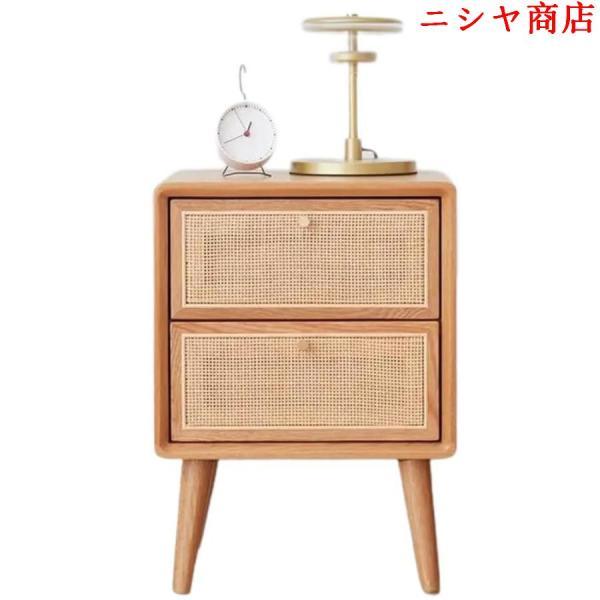 防塵性と通気性：籐の網目は非常に細かく、それぞれの籐には小さな分岐があり、空気の循環を可能にし、ほとんどのほこりを遮断する。 半年に一度、籐の表面をホウキで掃除することができます。ダブルドロワー収納：2つの等しい引き出し、収納コンパートメン...