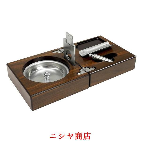 シガーカッターとシガーパンチを装備している、シガー灰皿にはあなたがあなたの好きな葉巻を楽しんでいるときあなたが必要とする付属品が含まれています。取り外し可能なステンレス製のシガー灰皿は、洗浄の工程における利便性を提供します。堅実な木材で作ら...